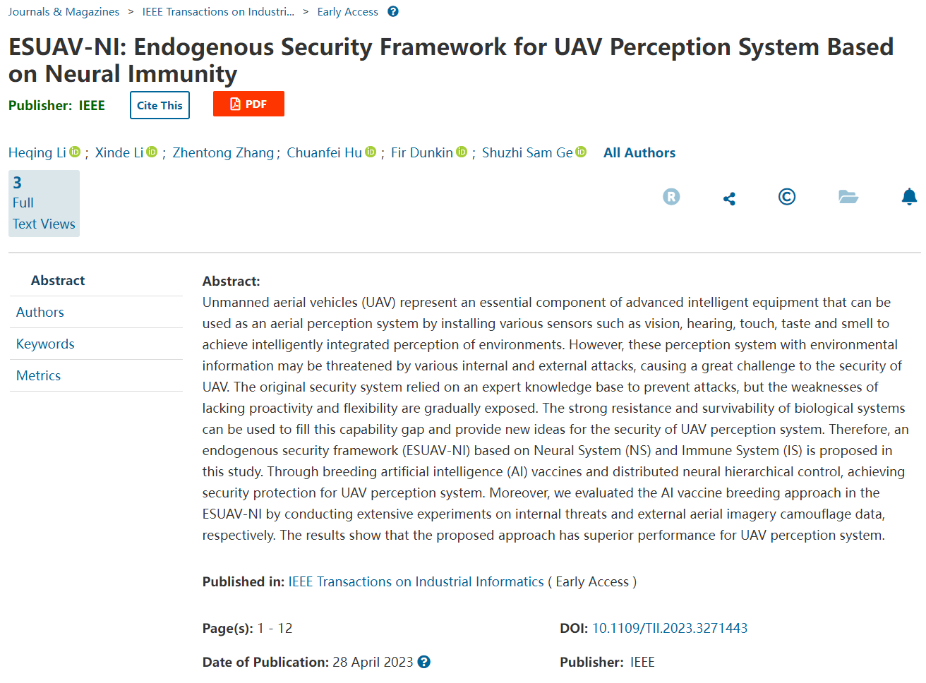 【喜讯】实验室高水平课题成果获国际顶级期刊IEEE Transaction on Industrial Informatics接收-AI^PU@LAB | 智能感知与理解实验室